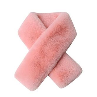 Generic &Eacute;charpe simple en peluche pour femme - &Eacute;paississement et allongement - &Eacute;charpe chaude pour homme, rose, taille unique