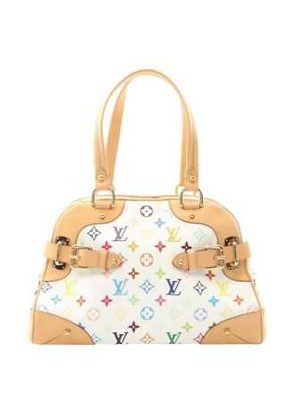 Louis Vuitton 2010 Monogram Multicolore Claudia Schultertasche - Wei&szlig;