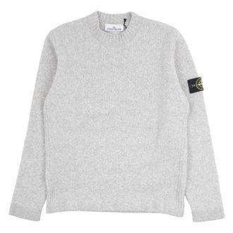 Stone Island Homme, Pulls, Gris, Taille: M Pull Ras du Cou en Fil Fantaisie