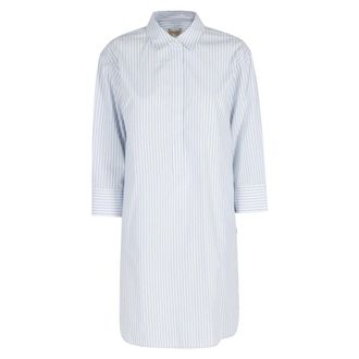 Woolrich Femme, Robes, Bleu, Taille: 40 FR Robe Chemise Midi Ray&eacute;e