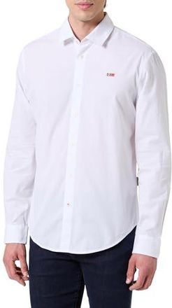 Napapijri Gisee Button Down Shirt, Blanc, M Homme