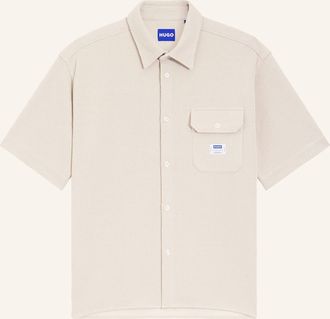 HUGO BOSS Hugo Strickhemd Ebaffino Comfort Fit beige