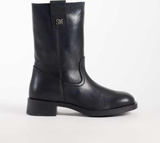 Steve Madden Zethy niedrige Ankle-Boots aus schwarzem Leder