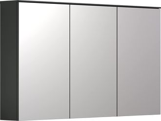 Trendteam Synnax - Spiegelschrank - Anthrazit - Badspiegel mit 9 Fächern und 6 verstellbaren Einlegeböden - (BxHxT) 120 x 70 x 17 cm - moderner Badezimmerspiege