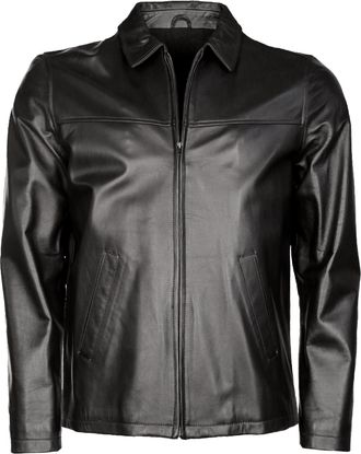 JCC Herren Lederjacke Mit Hemdkragen Luca Black 52