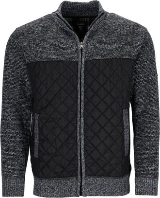 Hajo Strickjacke in Materialmix mit gef&uuml;tterter Innenseite