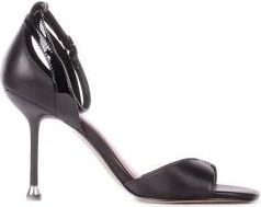 Liu Jo Femme, Chaussures, Noir, Taille: 37 EU Sandales &agrave; Talons en Cuir Nappa