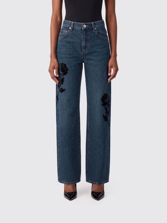 Blumarine Wide-Leg-Jeans von aus Baumwolldenim mit Blumenprint