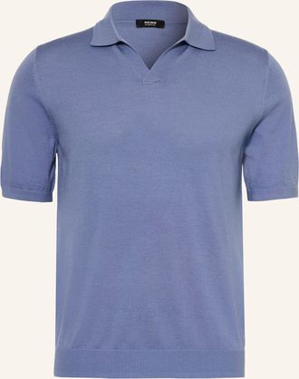 Reiss Reiss Strick-Poloshirt Duchie Aus Merinowolle blau