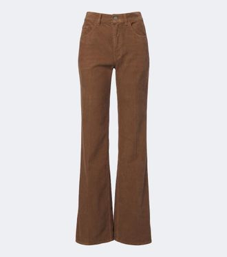 Saint Laurent Pantalon &eacute;vas&eacute; en coton
