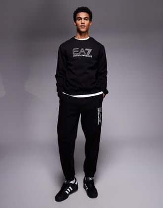 Emporio Armani Armani EA7 - Train Visibility - Pantalon de jogging densemble &agrave; logo - Noir