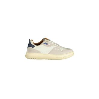 Blauer Casual Leder Sneakers Wei&szlig;es Polyester - - Shoes - Herren - Mehrfarbig - 40 EU