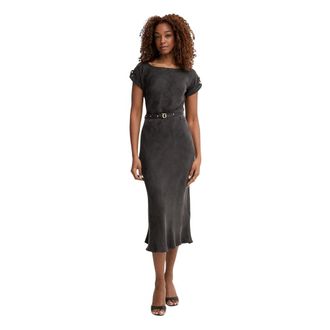 Guess Robe Mi-longue Dalia - Femme - Robes - Noir - Taille: 36 FR