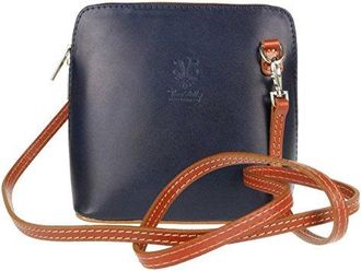 Girly HandBags Femme Cuir véritable peau de serpent rigide Cross Body Marine Clair Tan