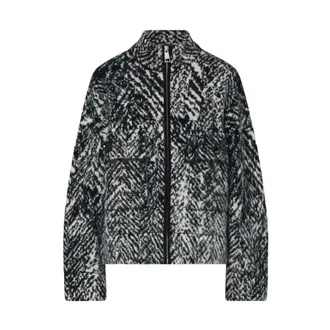 Liu Jo Bomber en maille jacquard - Femme - Vestes - Multicolore - Taille: 38 FR