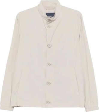 Herno Homme, Vestes, Beige, Taille: 2XL Veste Courte en Polyamide Naturel
