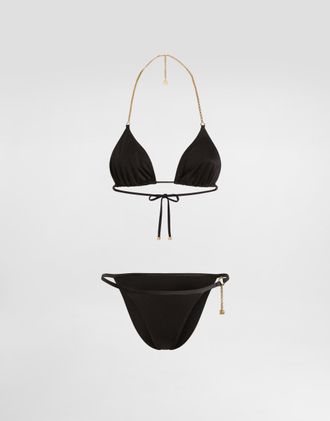 Dolce & Gabbana Triangel-bikini - Frau Bademode Schwarz 1