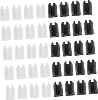 SOLUSTRE 40 St&uuml;ck Stuhlbein&uuml;berz&uuml;ge U F&ouml;rmig Ger&auml;uschd&auml;mpfend 6mm Kunststoff Stuhlfu&szlig;schoner f&uuml;r Parkett Laminat Fliesen rutschfest Bodenschonend Passend f&uuml;r B