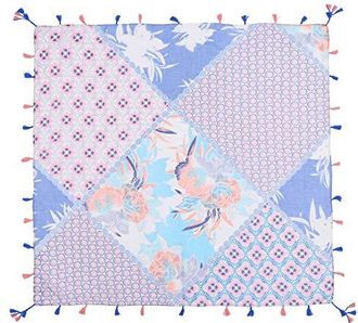 Lina & Lily foulard carr&eacute; pour femme avec de nombreux motifs - Fleurs Tribal G&eacute;om&eacute;trique Aztec Paisley (D1)