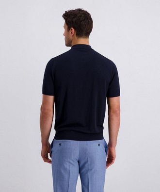 Pierre Cardin Poloshirt Strick Polo kurzarm mit Rippb&uuml;ndchen