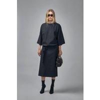 Maison Margiela Gathered Short-sleeve Maxi Dress