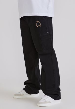 Siksilk Herren Schwarze Baggy Cargos XXL