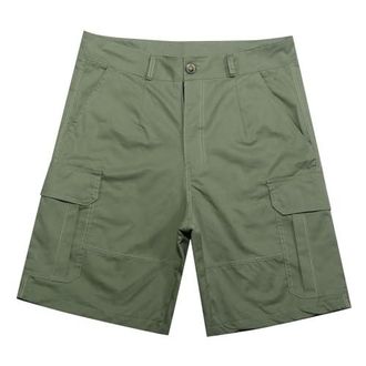 Generic Short cargo stretch classique pour homme, vert, XXL