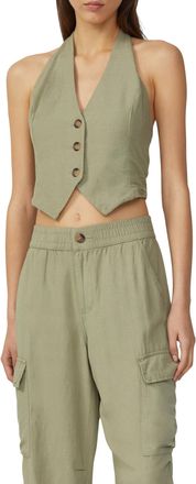 QS by s.Oliver Neckholder-Weste aus Leinenmix