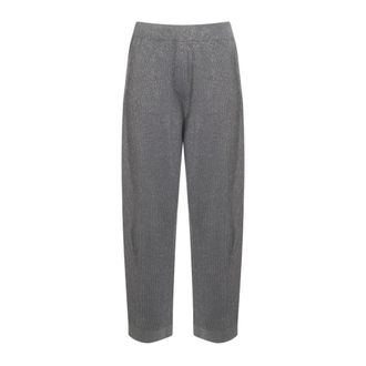 Brunello Cucinelli Graue Hose mit Lurex-Detail - - Trousers - Damen - Grau - M