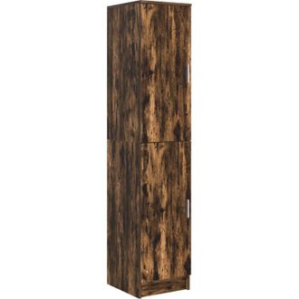 vidaXL Highboard Ch&ecirc;ne fum&eacute; 35 x 39 x 168 cm Bois ding&eacute;nierie Vidaxl