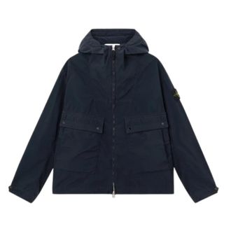 Stone Island Leichte Kompakt-Touch Poly-TC Jacke - - Jackets - Herren - Blau - XL