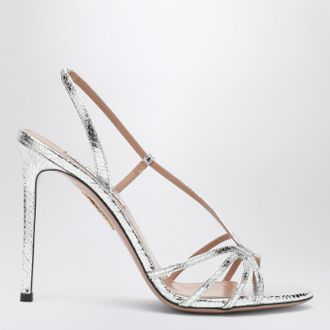 Aquazzura Talk To Me Sandale 105 silber