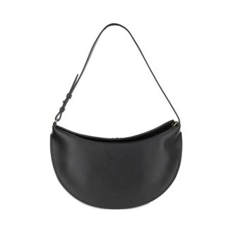 Jacquemus Femme, Sacs, Noir, Taille: ONE Size Sac Bandoulière en Cuir Noir Demi-Lune