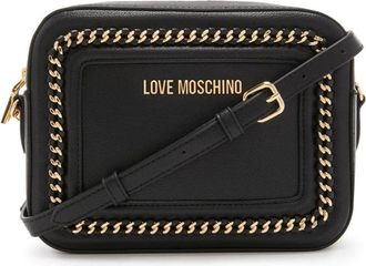Love Moschino Femme, Sacs, Noir, Taille: ONE Size Sac bandouli&egrave;re en similicuir avec cha&icirc;ne