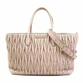 Miu Miu Pre-owned Cuir sacs-ports-paule - Femme - Pre-owned - Beige - Taille: ONE Size