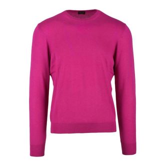 Drumohr Kaschmir D&uuml;nner Rundhalsausschnitt Pullover - - Knitwear - Herren - Rosa - 6XL