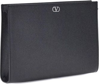 Valentino Garavani Mens Black Calf Leather Bos Taurus Wallet