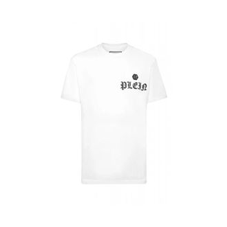 Philipp Plein T-Shirt Rundhals SS Gothic Plein - - Tops - Herren - Wei&szlig; - XL