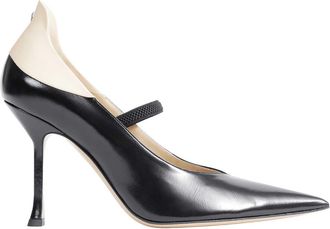 Fendi Nude Leather Court Shoes