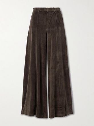 Suzie Kondi Pantalon De Survêtement Large En Velours De Coton Mélangé Megalo - Marron