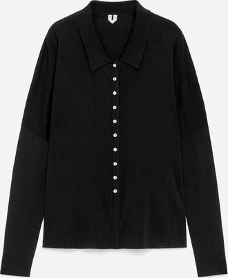 Arket Feinstrickhemd -Schwarz