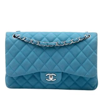 Chanel Pre-owned Vintage Double Flap Shoulder Bag - - Pre-owned - Damen - Blau - ONE SIZE