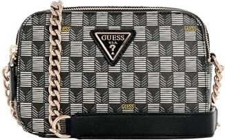 Guess Femme G Wave Camera Crossbody Bandouli&egrave;re, Logo Noir, Taille Unique