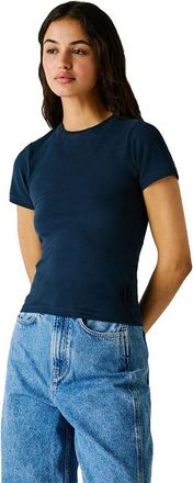 Pepe Jeans London Damen Slim Fitted Tee T-Shirt, Blau (Dulwich Blue), M