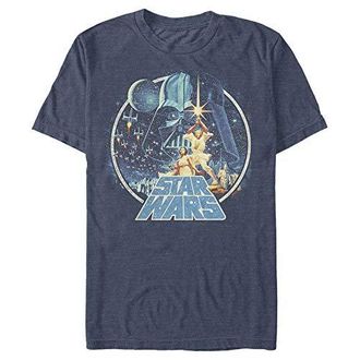 Star Wars Graphic 1 Paire de Chaussures T-Shirt Graphique Victory Vintage, Bleu Marine chin&eacute;, Taille XL Homme