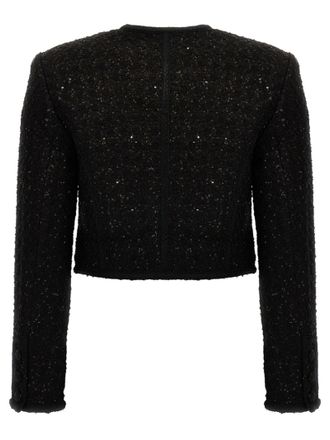 Rotate Sequined Boucl&eacute; Blazer - Black