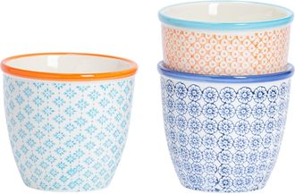 Nicola Spring Handgedruckte Pflanzentöpfe - 13,8cm - Floral