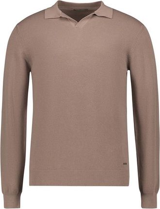 Ragman Herren Pullover beige Baumwolle unifarben