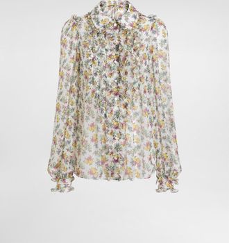 Dolce & Gabbana Small Floral-print Chiffon Shirt - Frau Blusen Und Tops Multicolor 46
