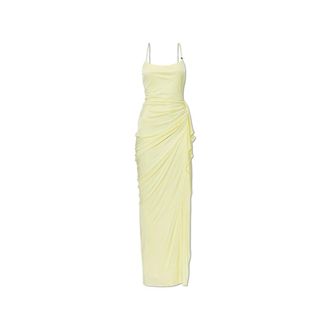Versace Langes Tr&auml;gerkleid - - Dresses - Damen - Gelb - XS